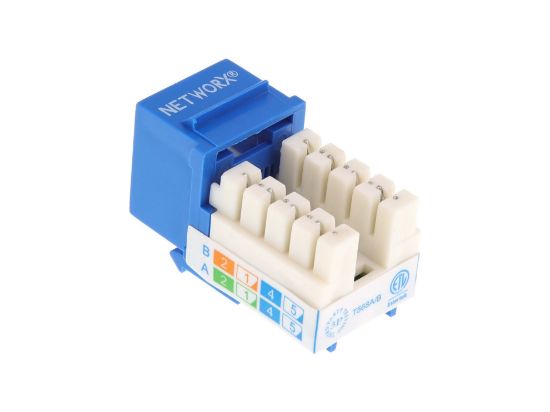 CAT6 SpeedTerm™ Keystone Jack 90 Degree 110 UTP - Blue | NetConnex, LLC